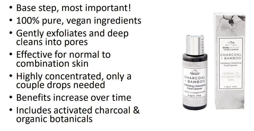 Charcoal + Bamboo Cleanser – Bodyceuticals Calendula Skin Care
